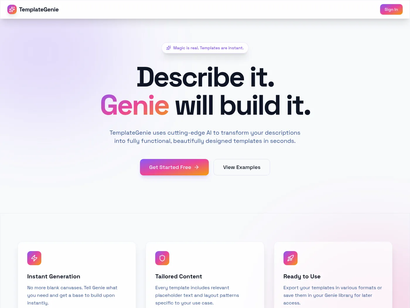 TemplateGenie
