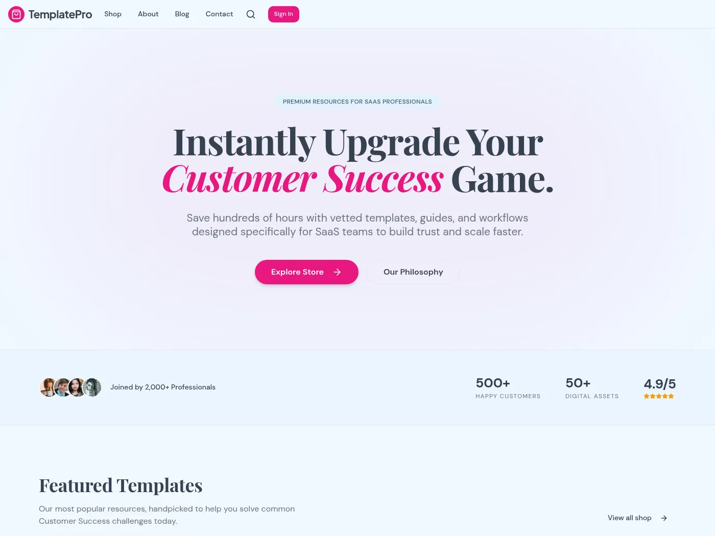 TemplatePro Digital Store