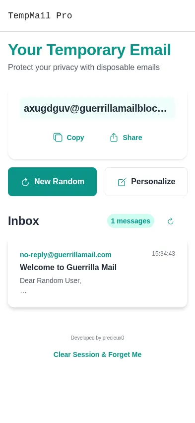 Custom TempMail Android