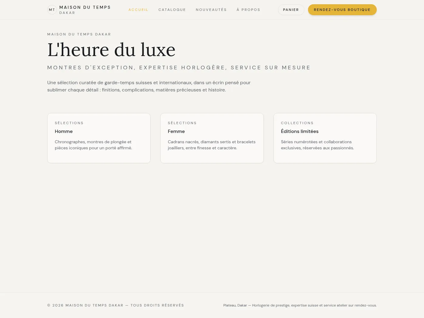 Maison du Temps Luxe Shop