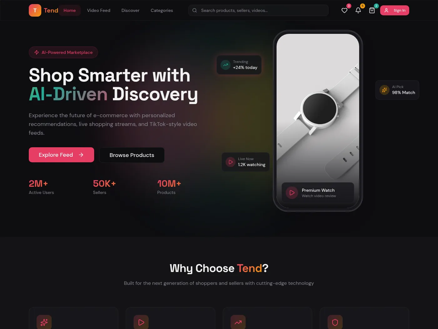 Tend Marketplace Platform