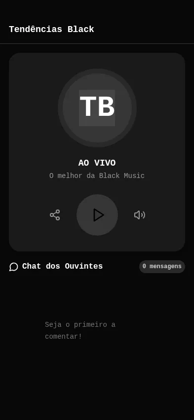 Tendências Black Rádio App