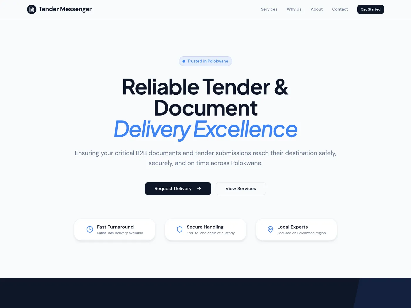 Tender Messenger Site
