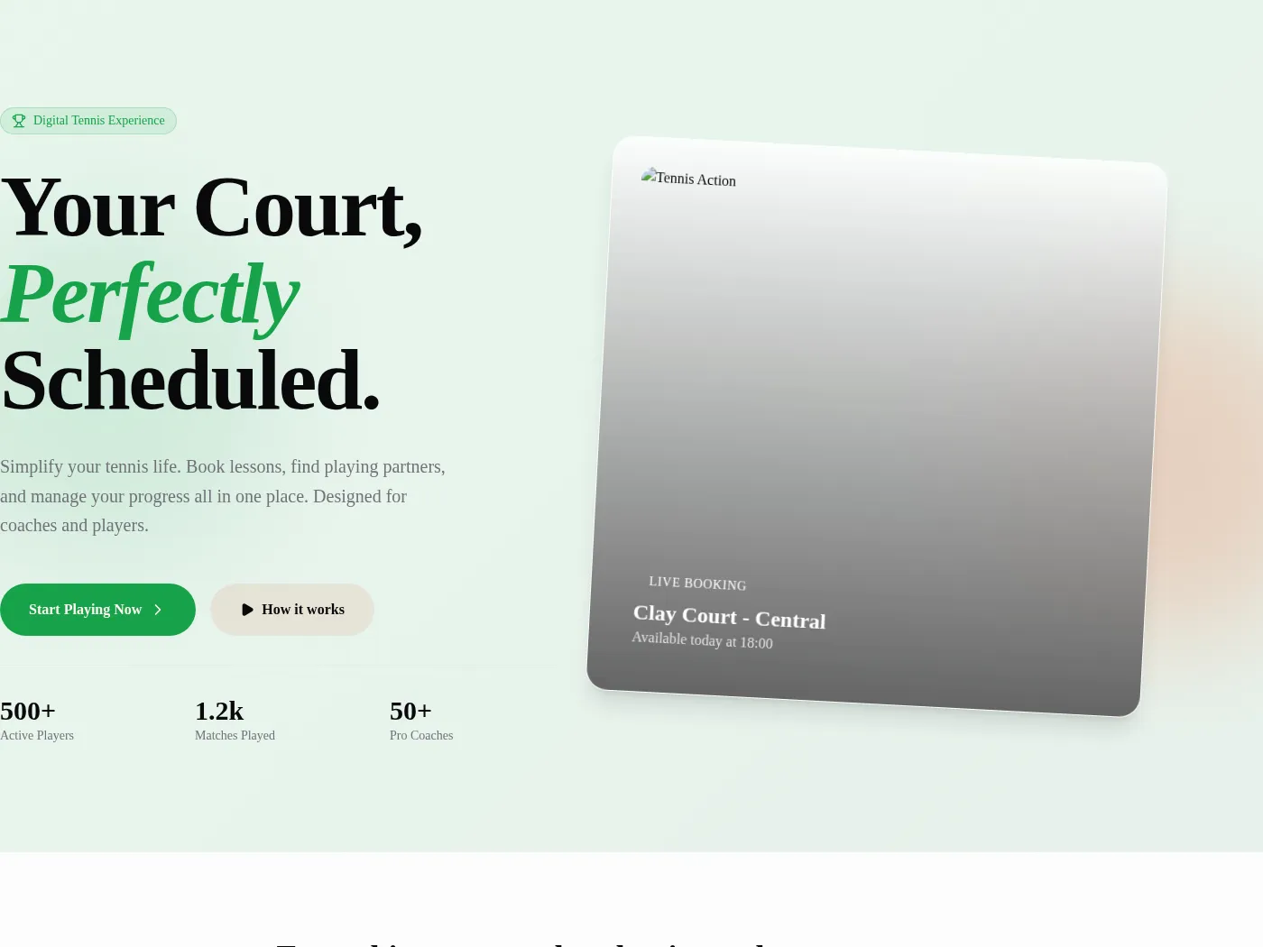 TennisMatch Organizer