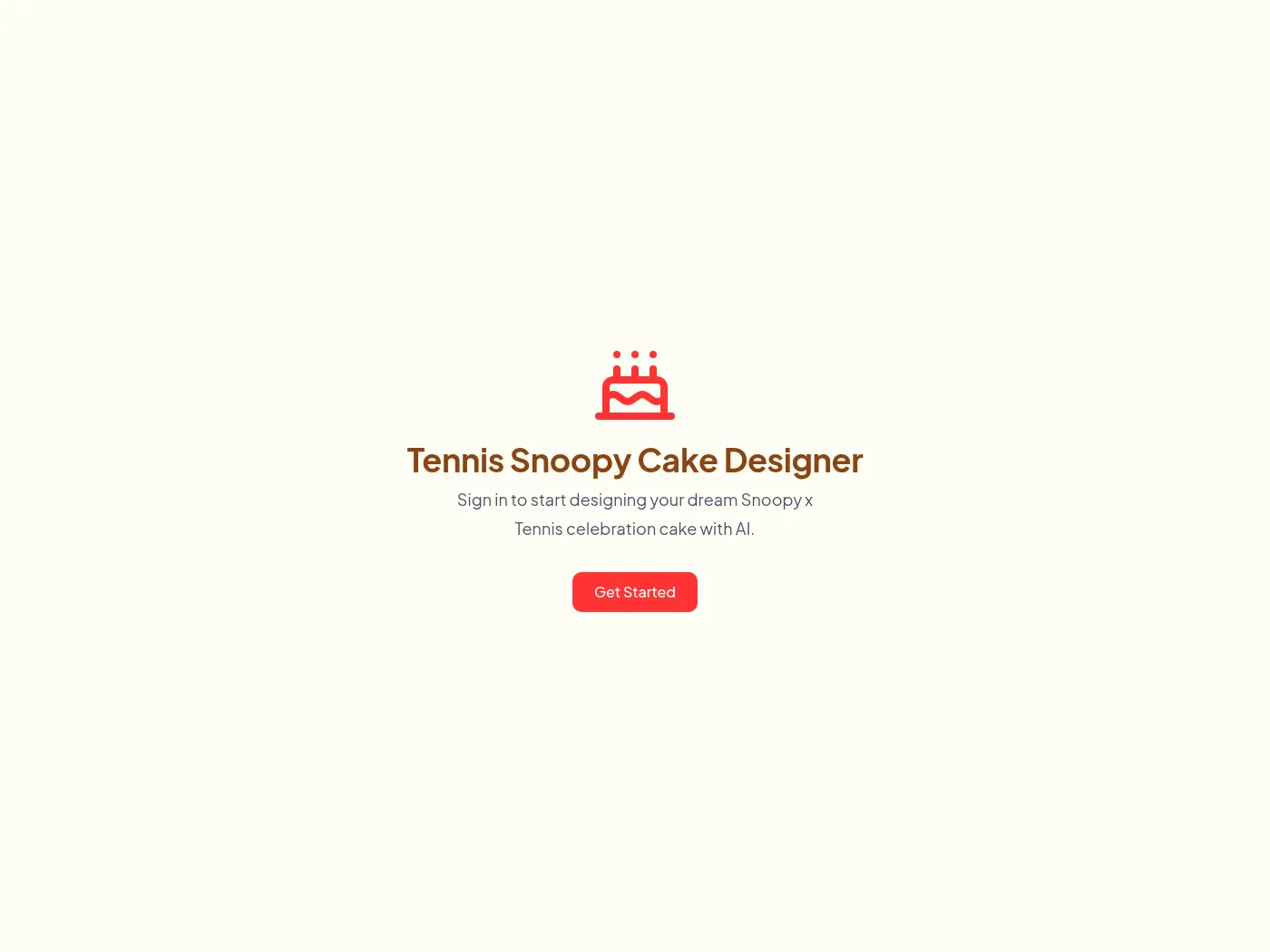 Tennis Snoopy Cake Designer