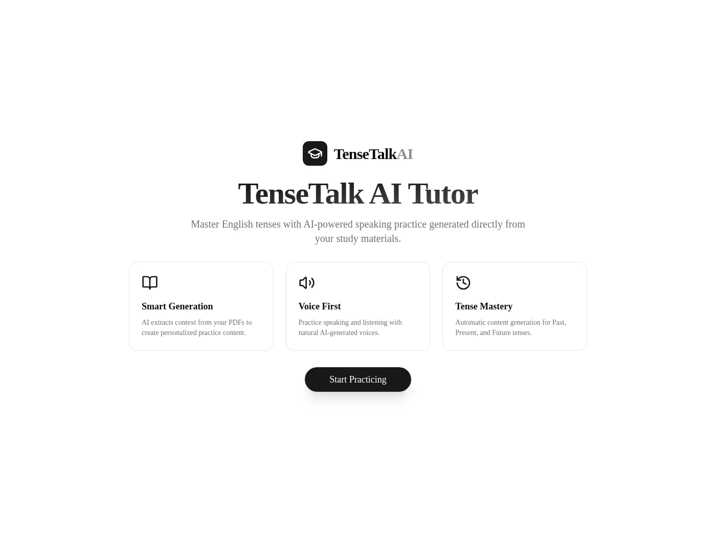 TenseTalk AI Tutor