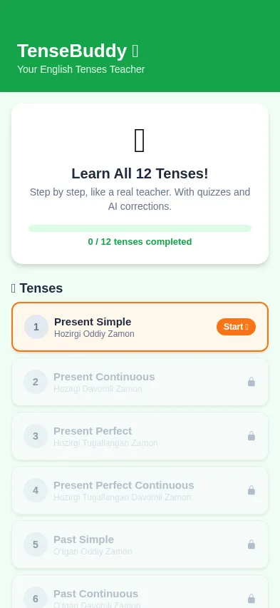 TenseBuddy AI Tutor