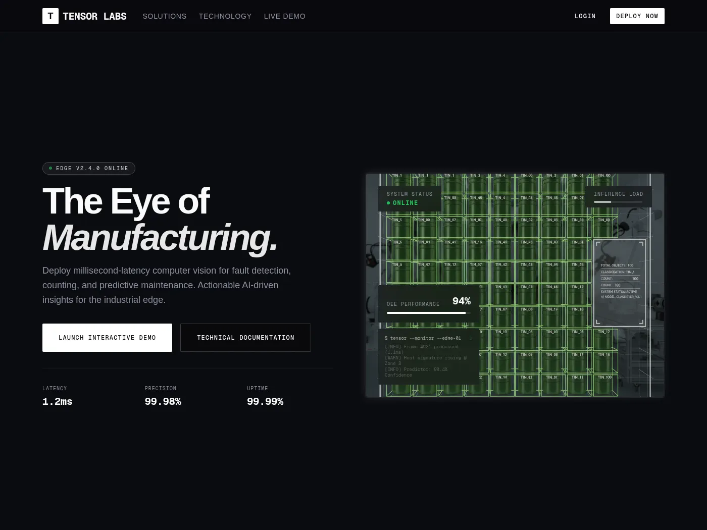 Tensor Labs Vision Platform