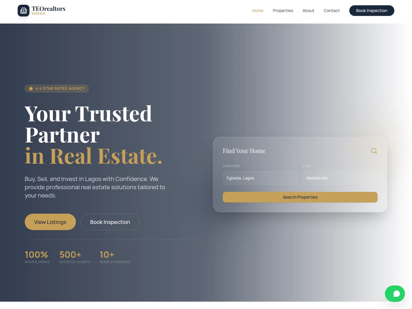 TEOrealtors Modern Real Estate Site