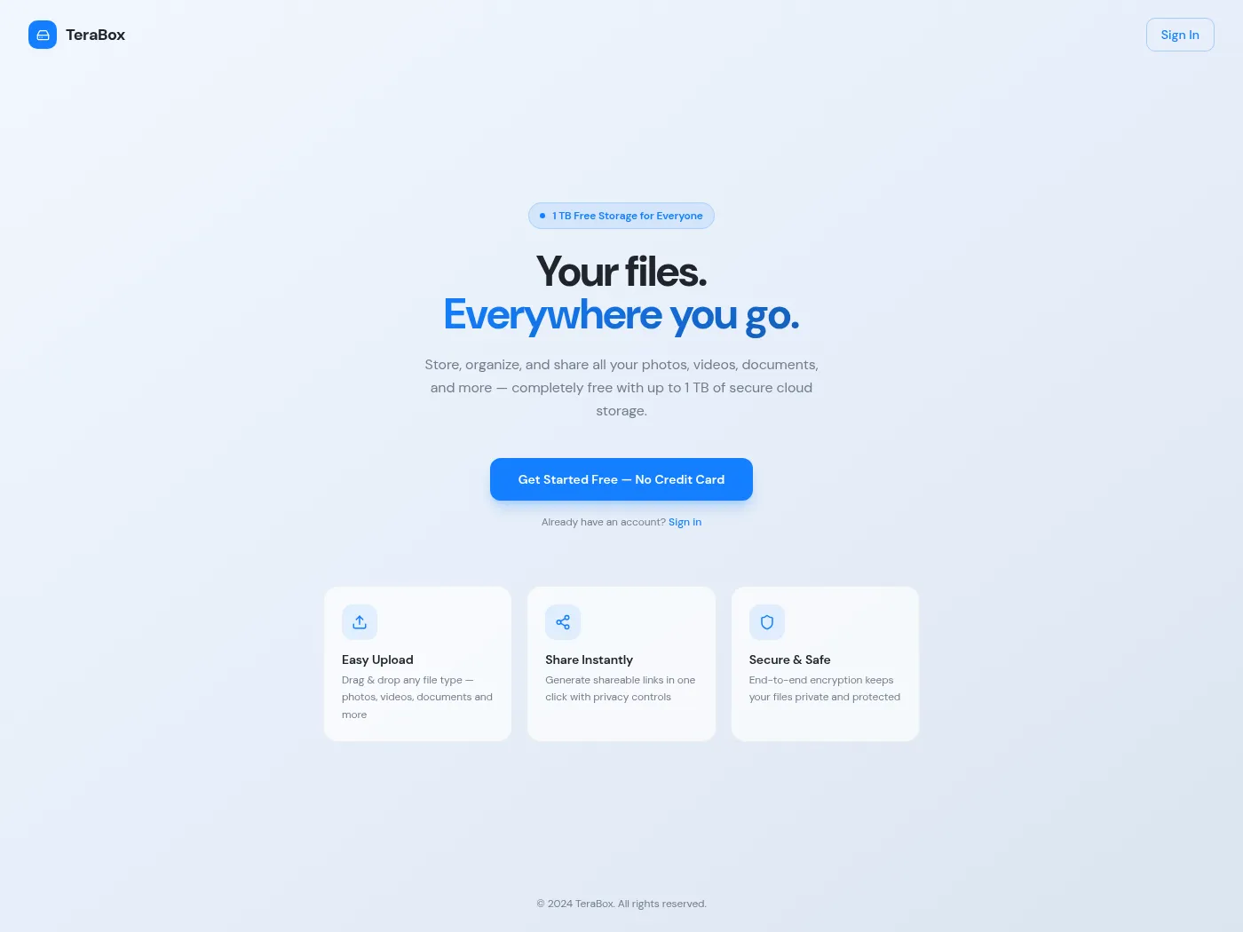 TeraBox Web Clone