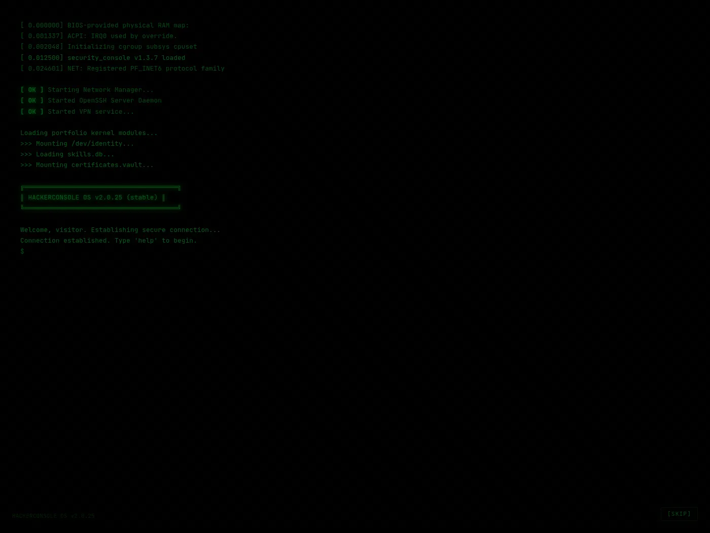 HackerConsole Portfolio