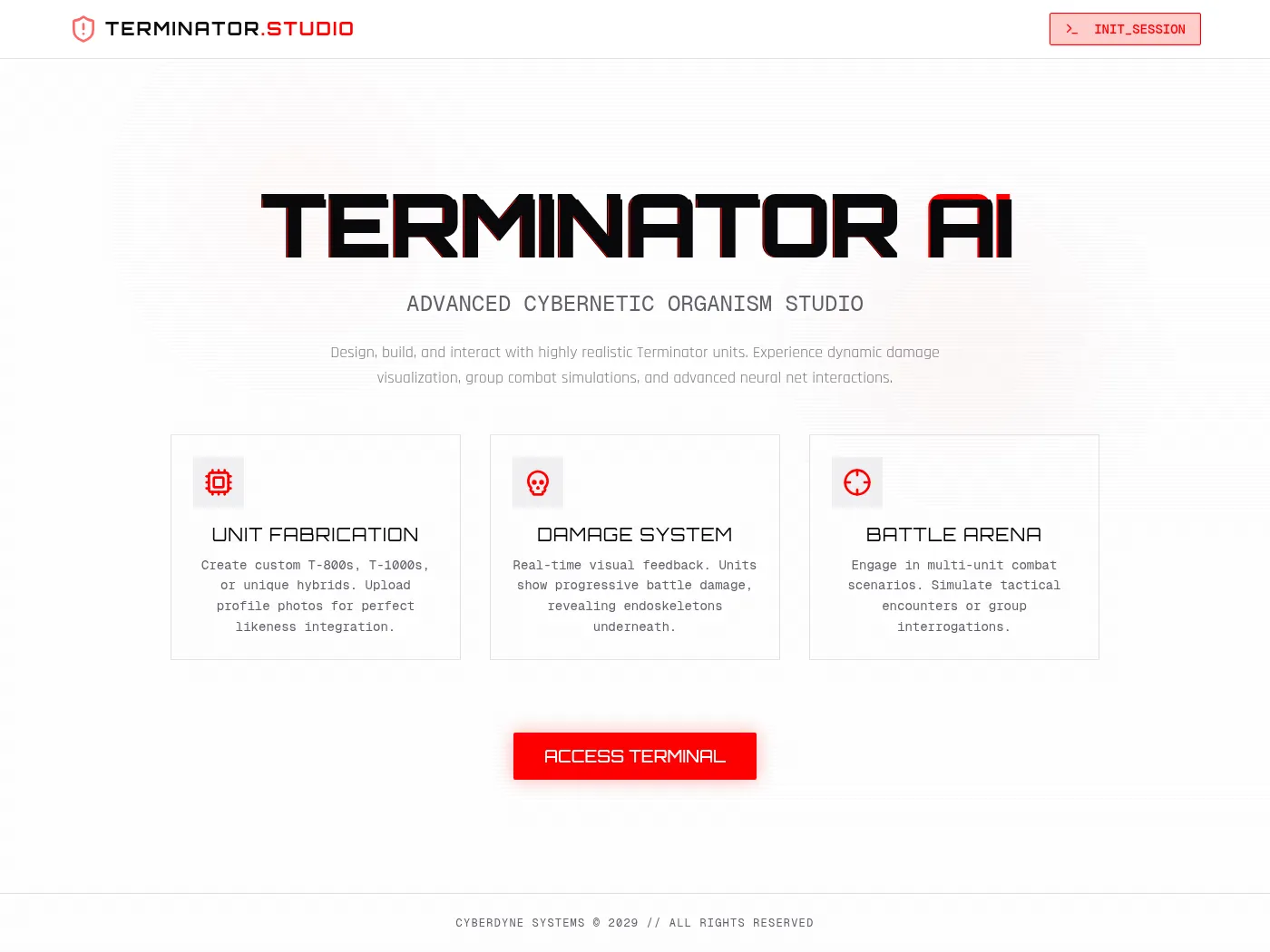 Terminator AI Character Studio