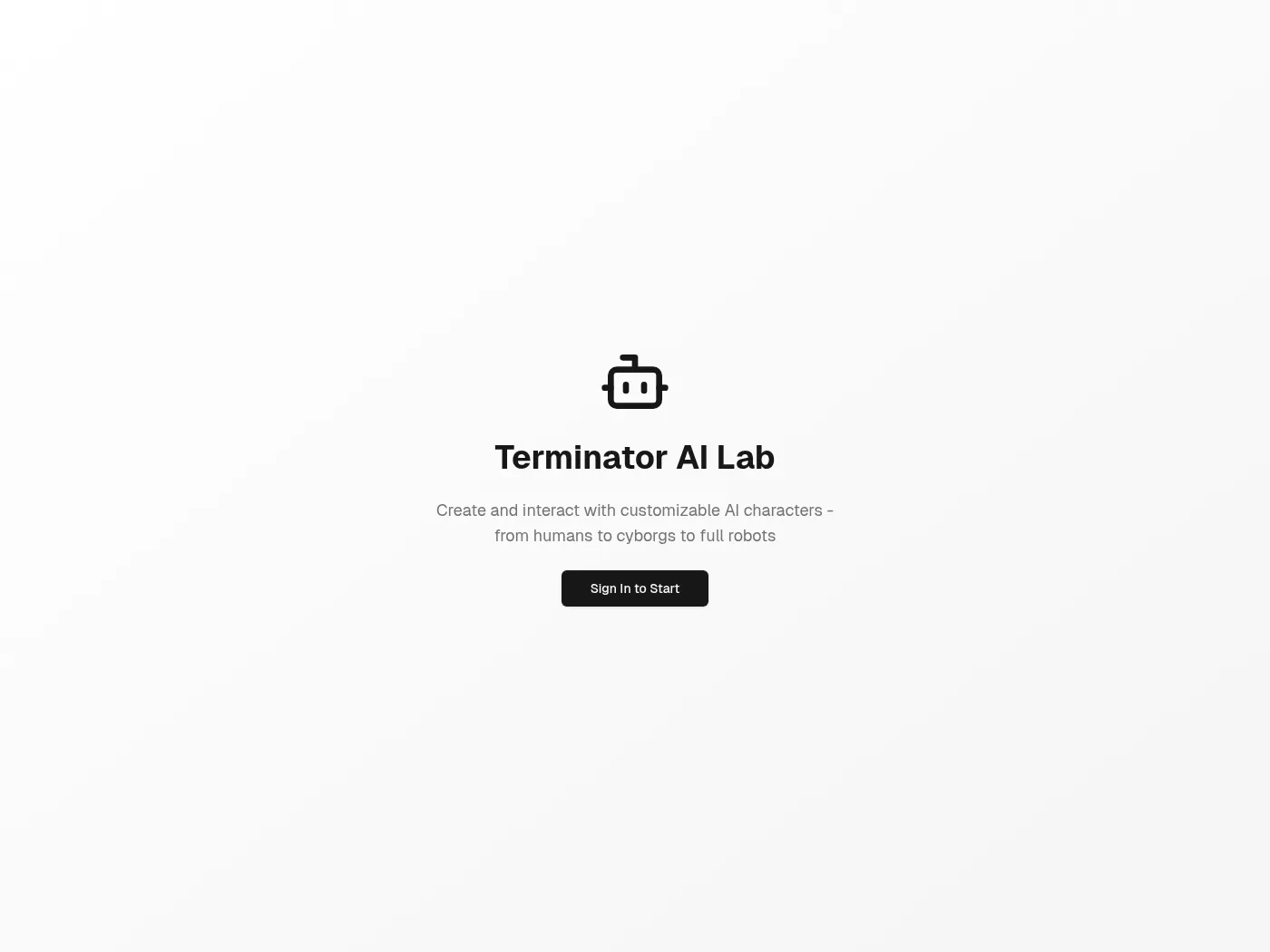 Terminator AI Character Lab
