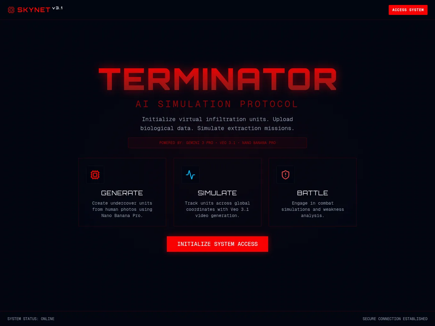 Terminator AI Simulator