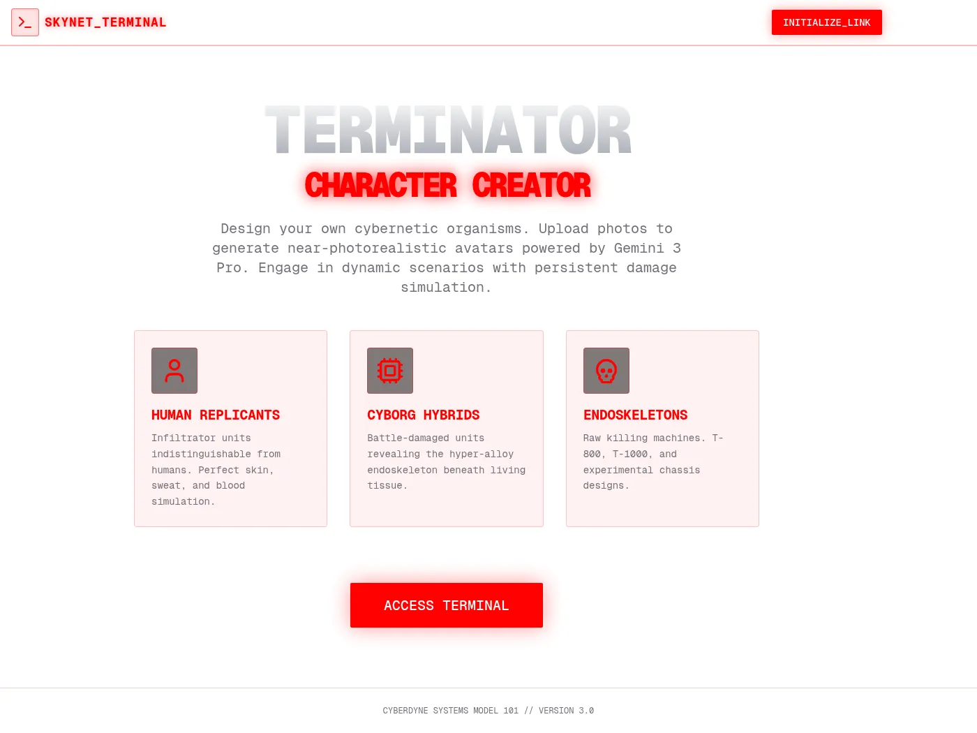 Terminator Character Creator
