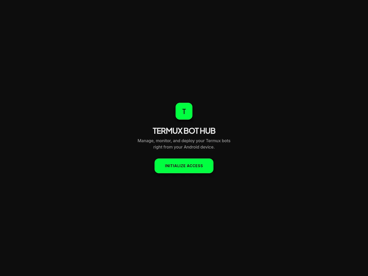 Termux Bot Mobile Hub