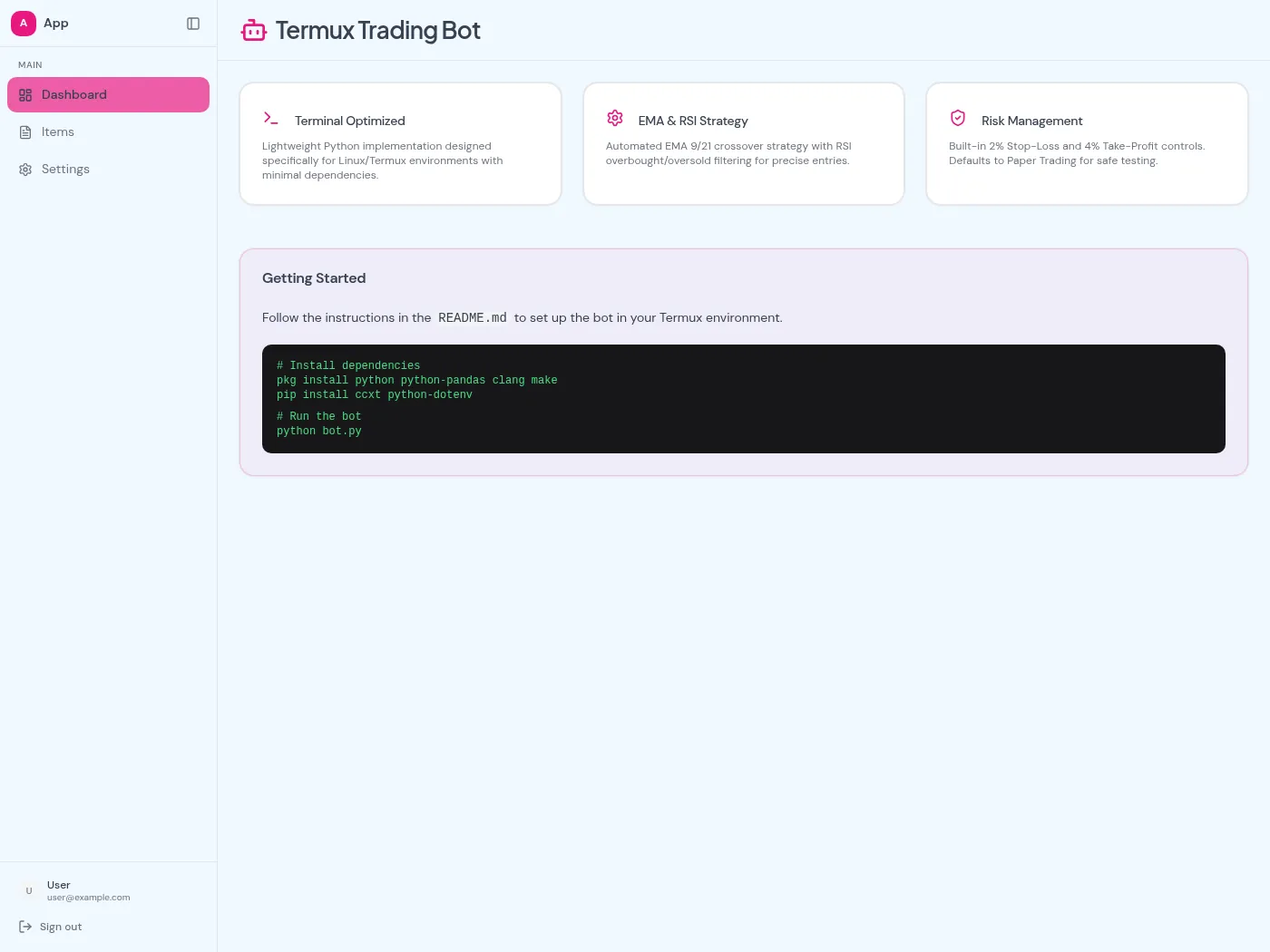 Termux Trading Bot