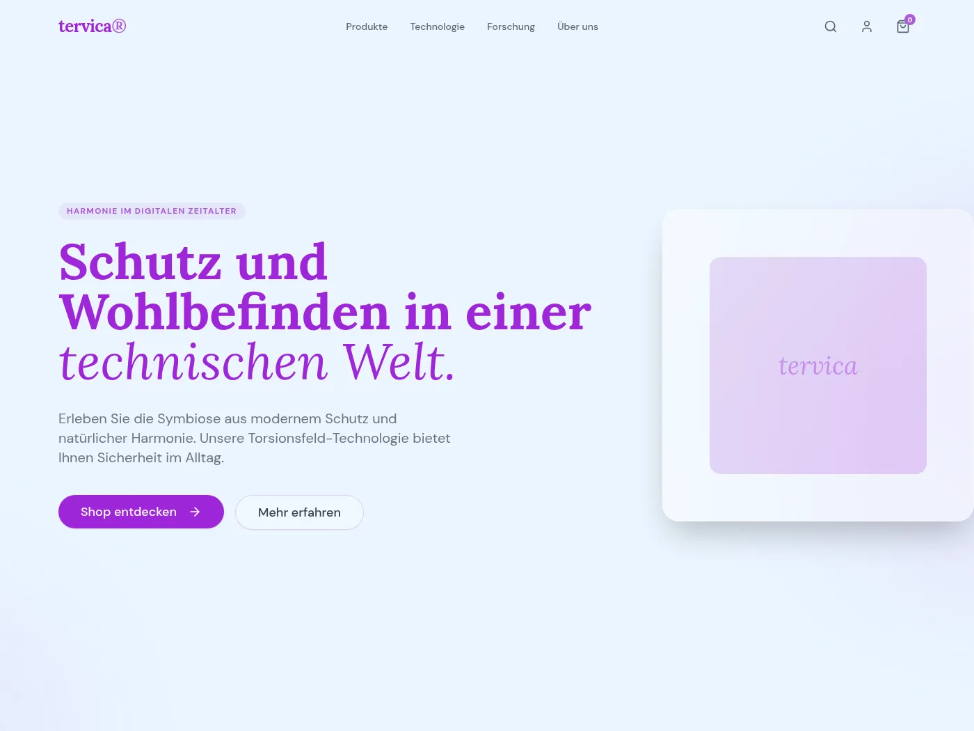 Tervica Shop Redesign