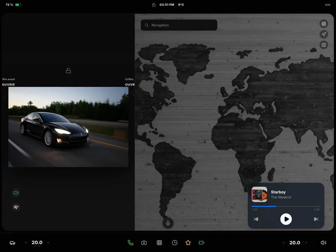 Tesla Main Dashboard