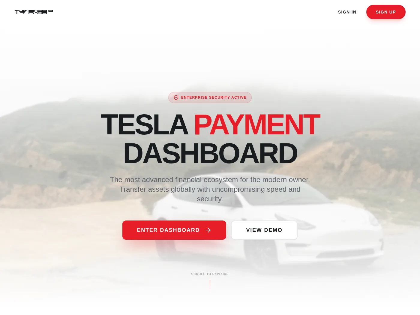 Tesla Payment Dashboard
