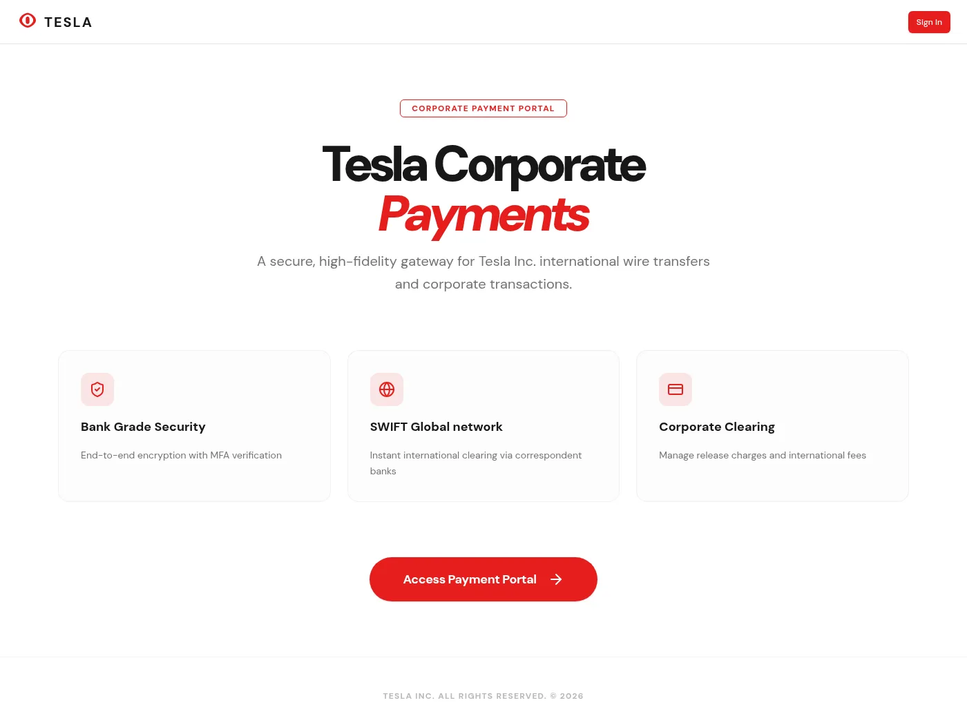 Tesla Payment Showcase