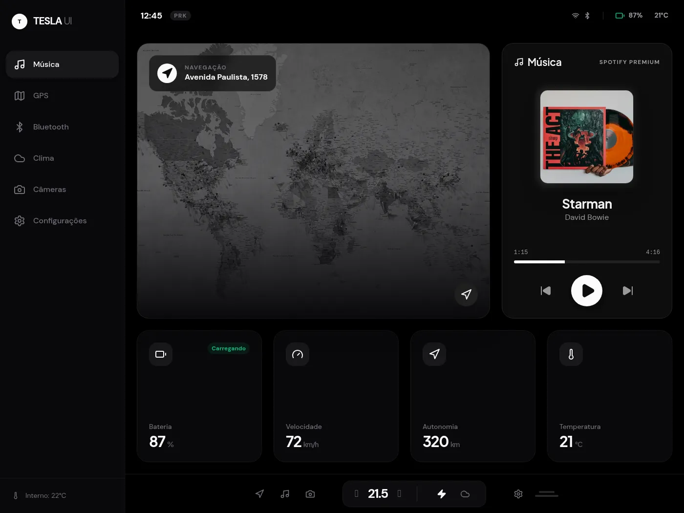 Tesla Media Dashboard