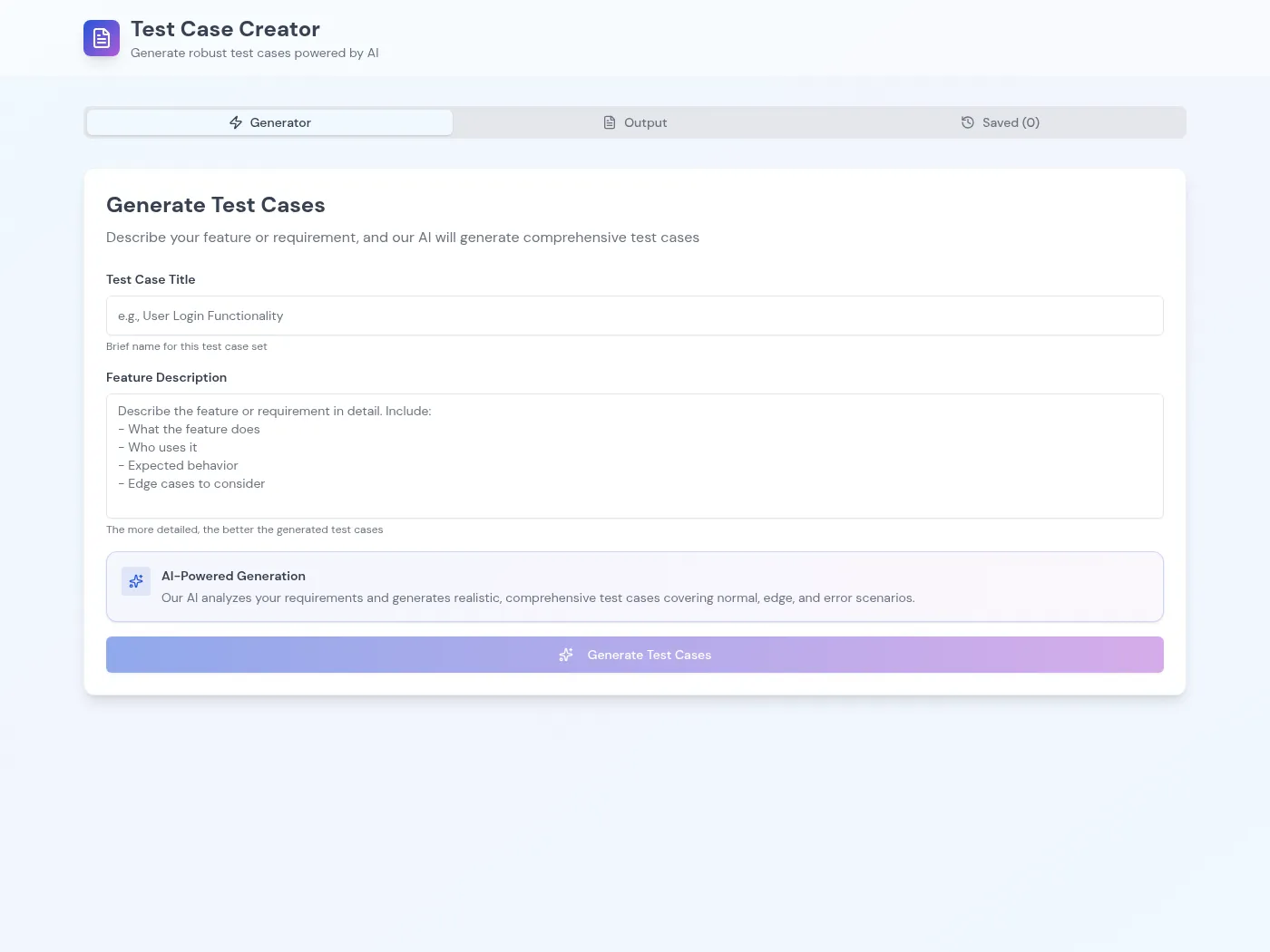 Test Case Creator