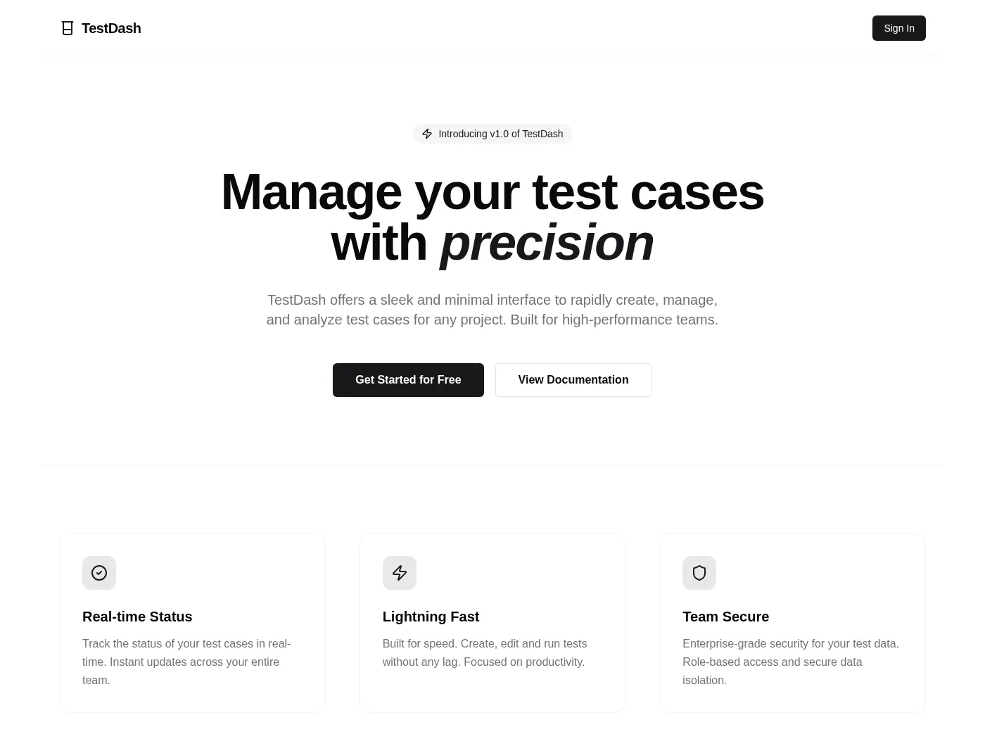 Test Dashboard