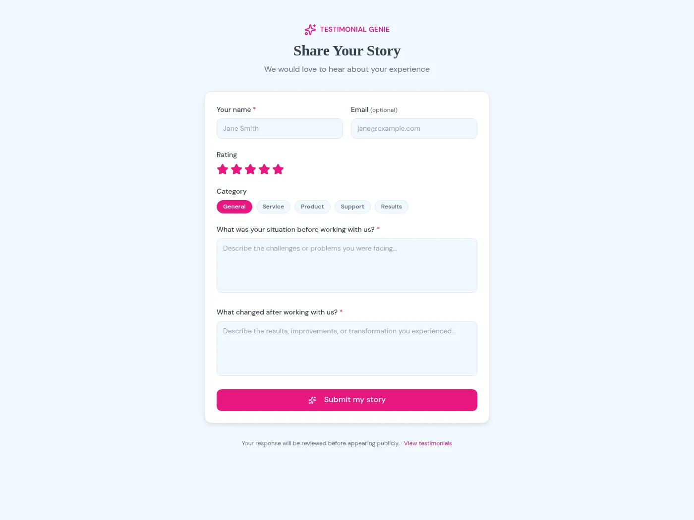 Testimonial Genie