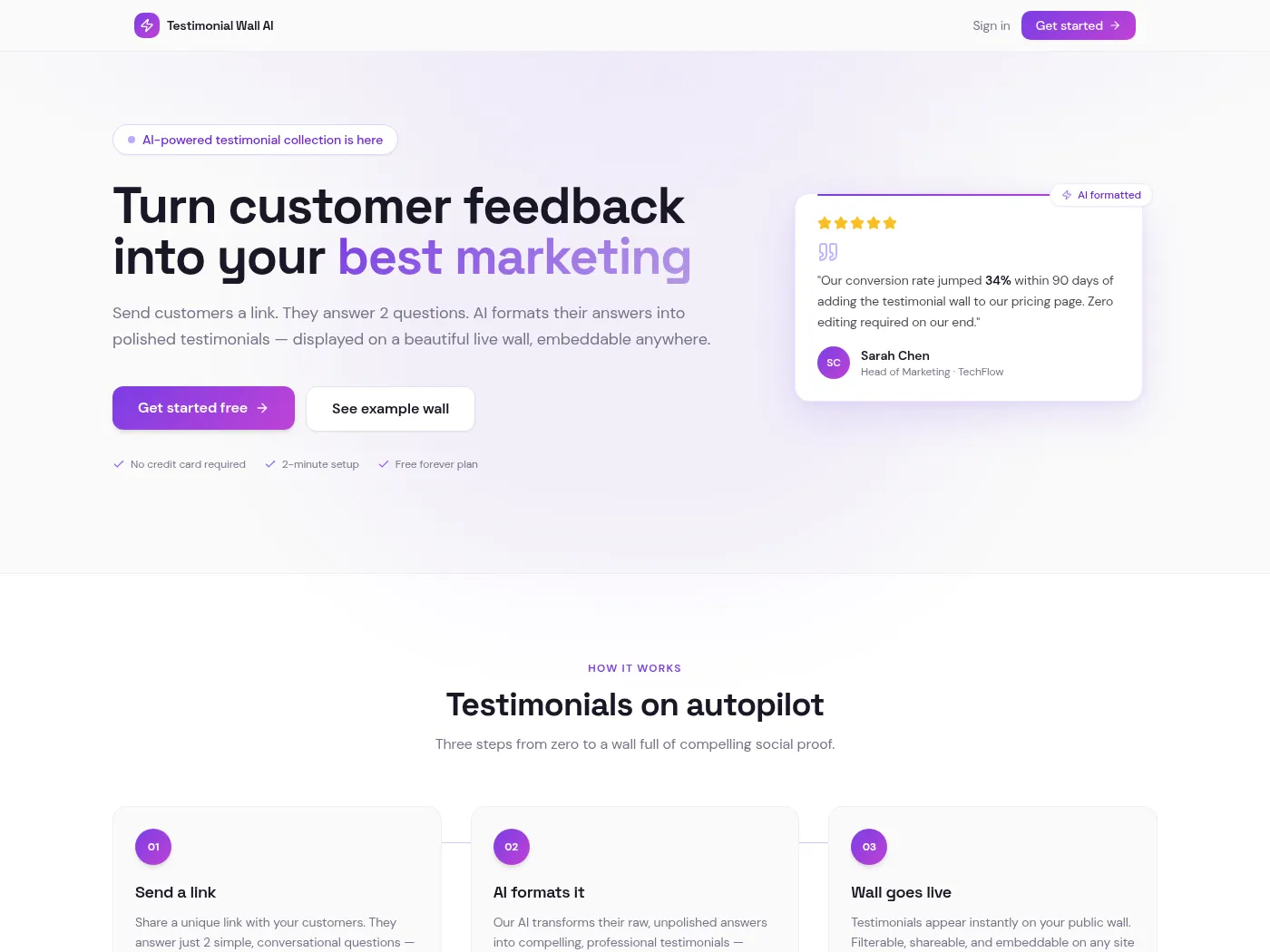 Testimonial Wall AI