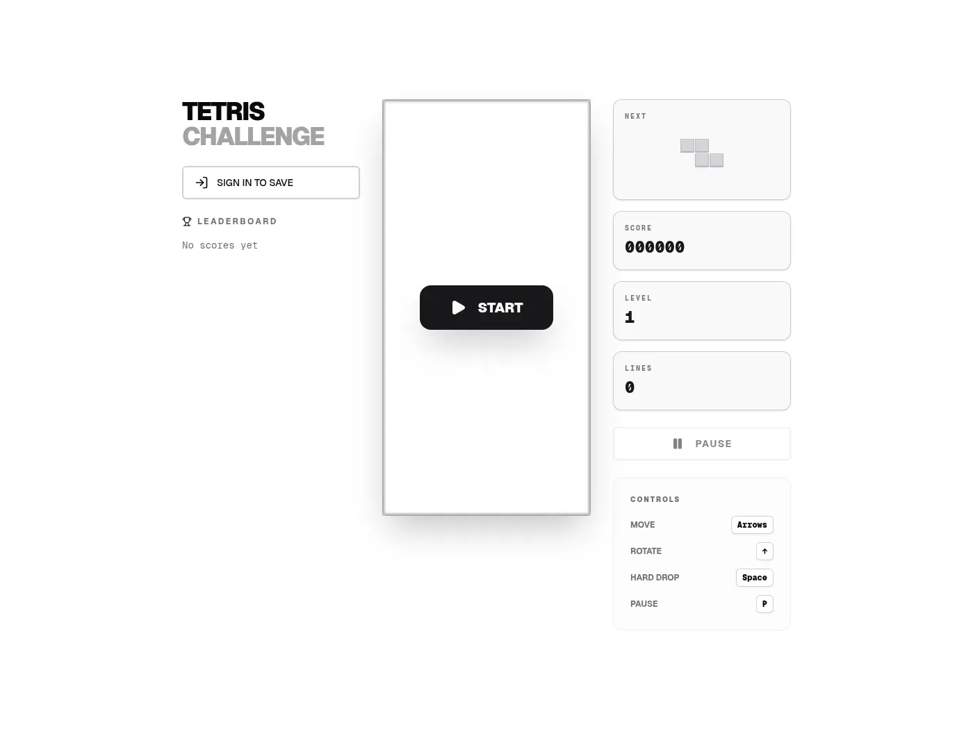 Tetris Challenge