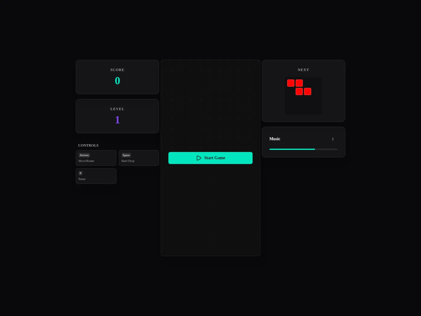 Tetris Web Game