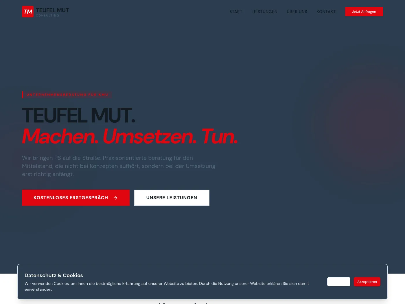 Teufel Mut Company Site