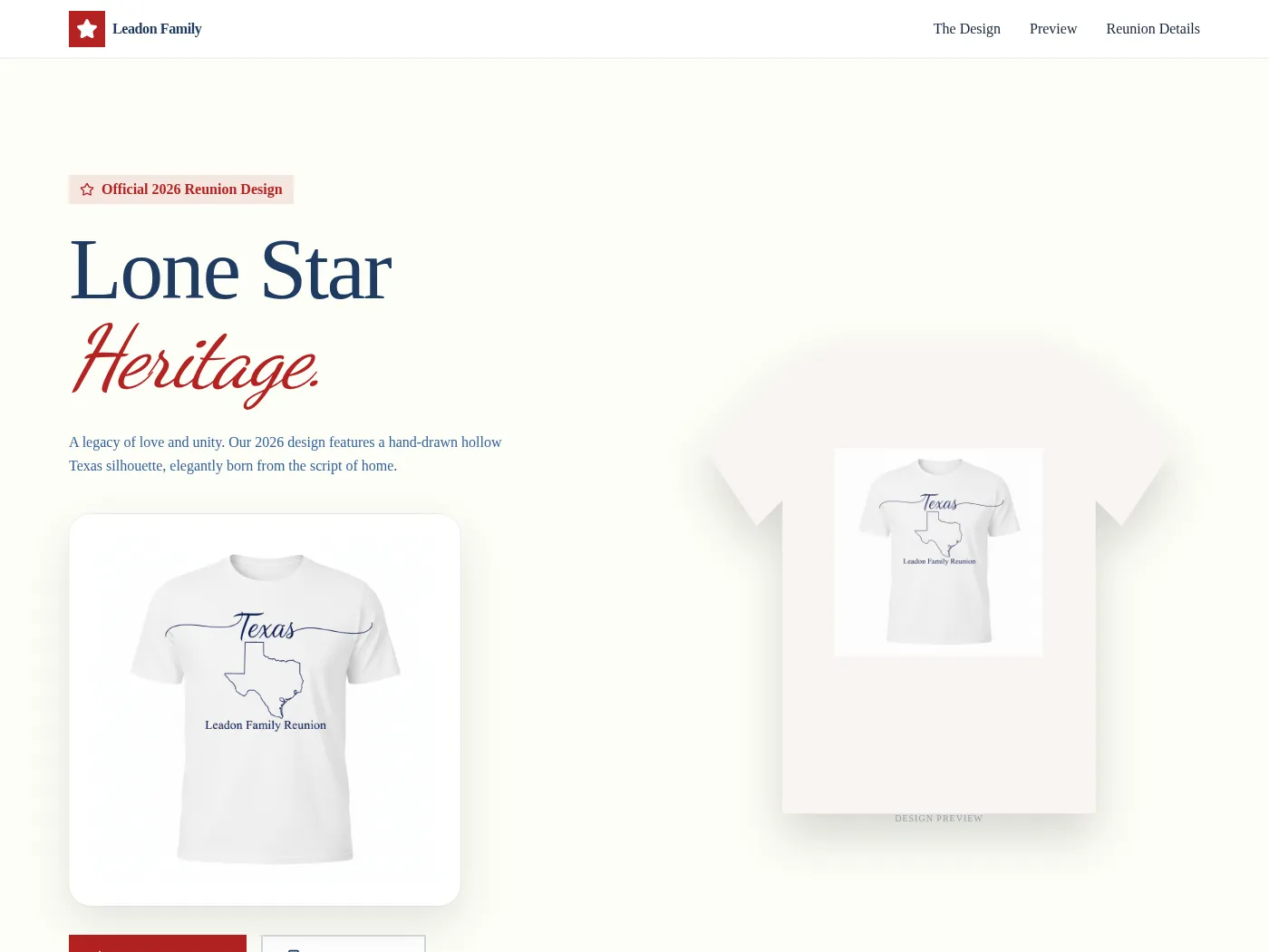 Leadon Texas Reunion Shirt