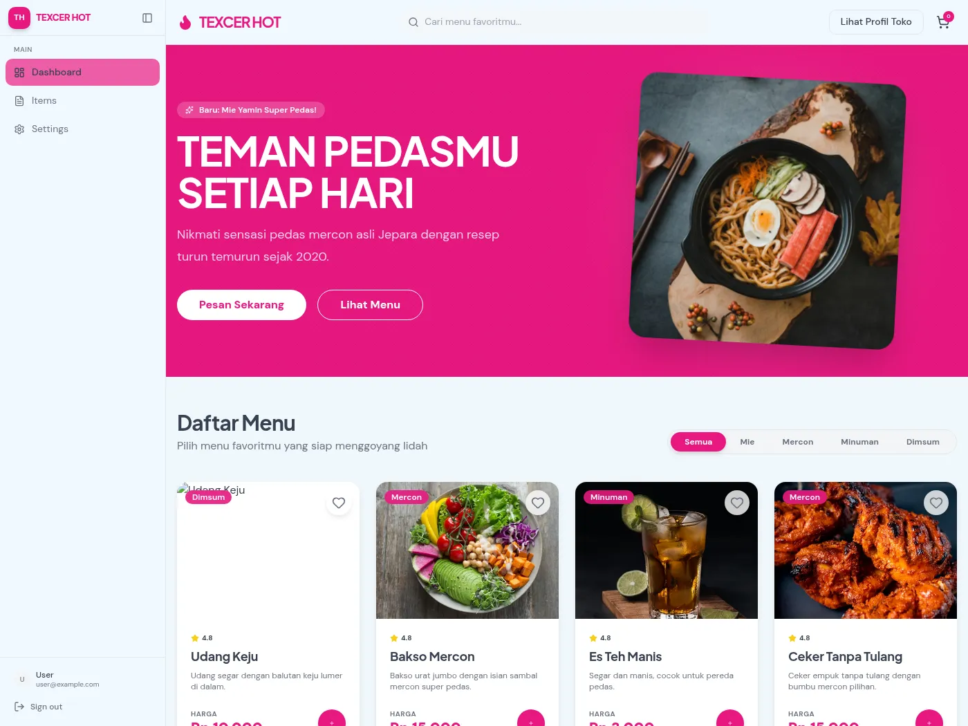 Texcer Hot Online Shop