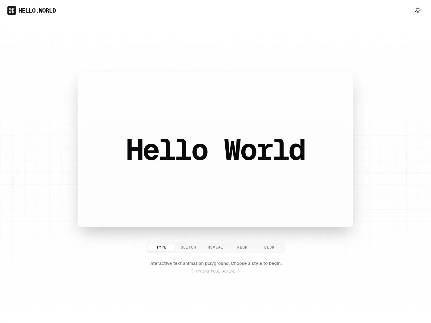 Hello World Text Anime