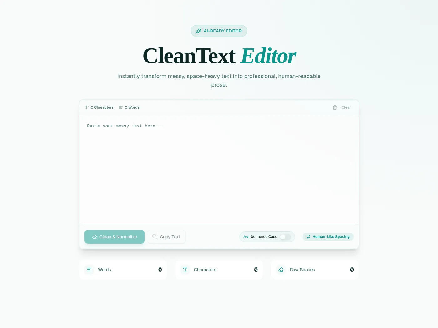 CleanText Editor