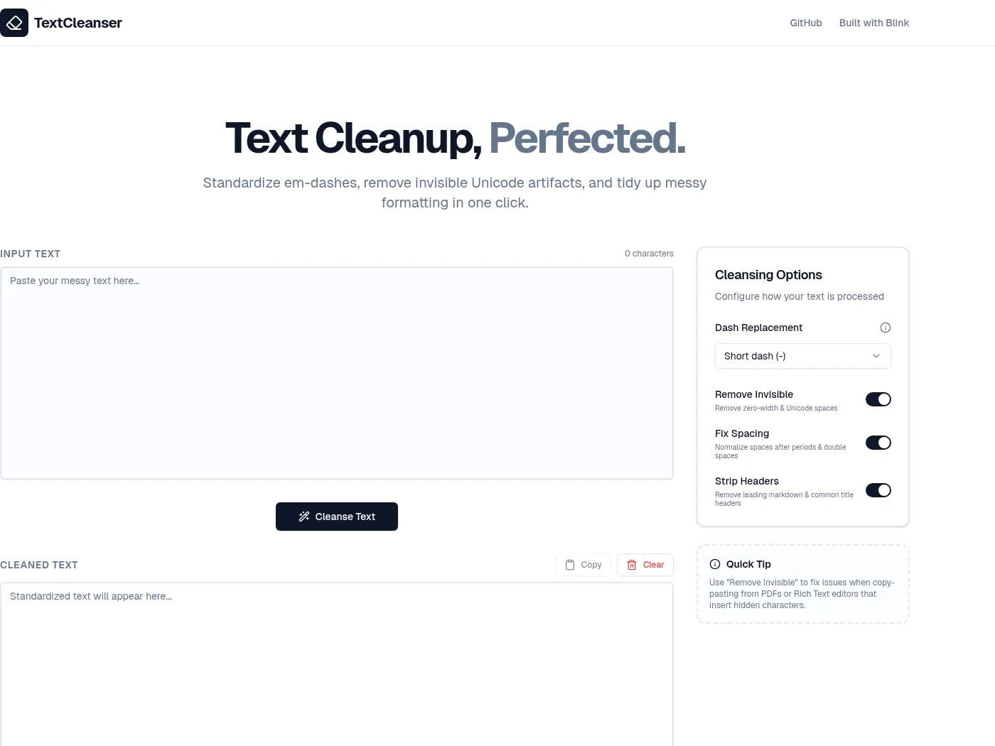 TextCleanser