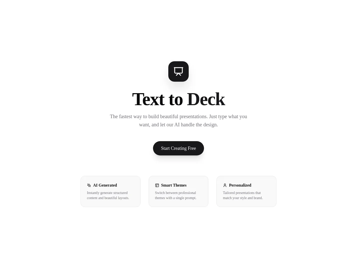 Text Deck Builder