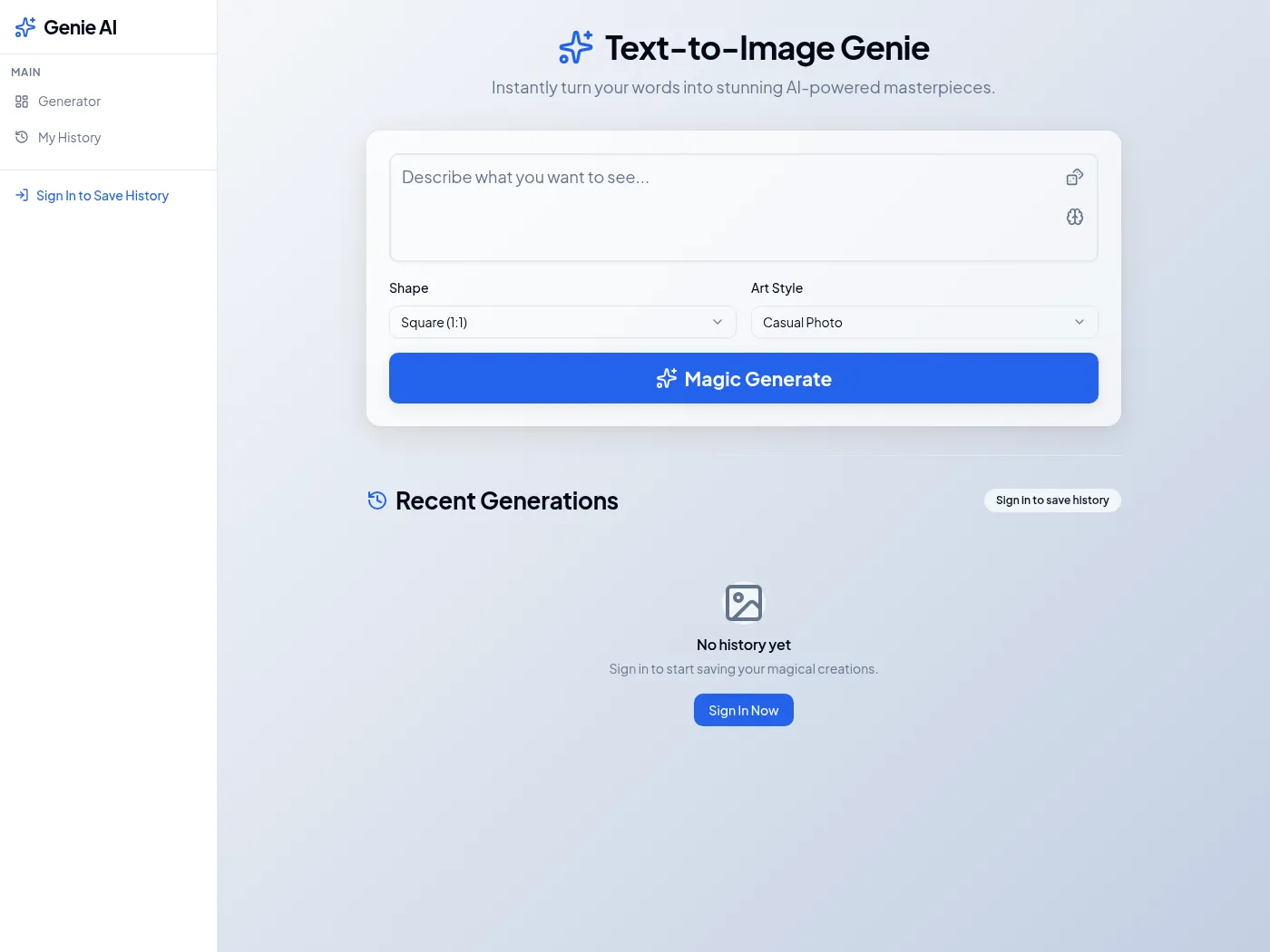 Text-to-Image Genie