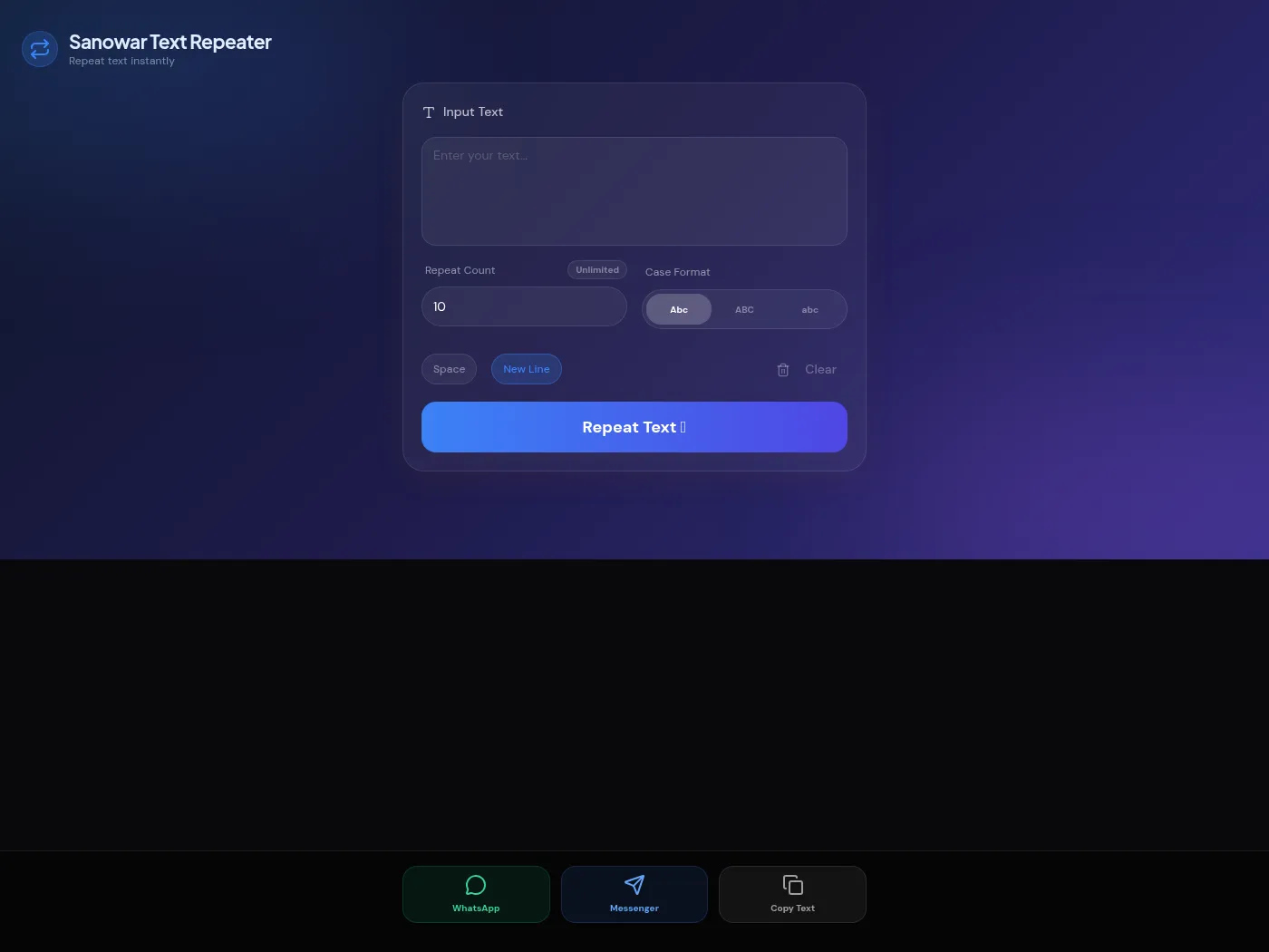 Sanowar Text Repeater