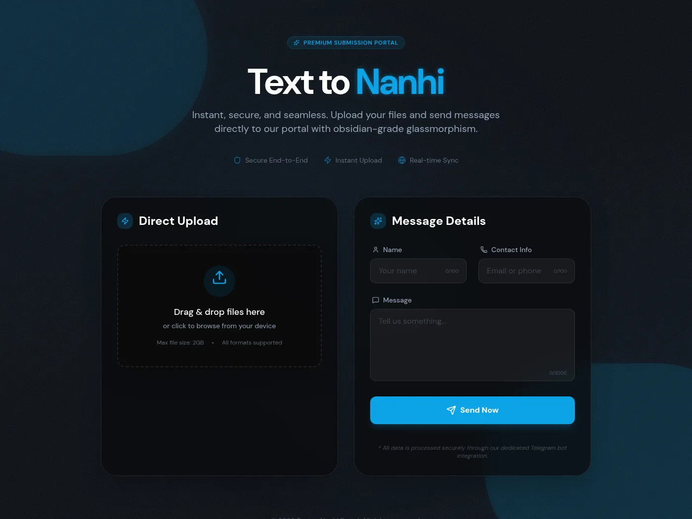 Text to Nanhi Portal