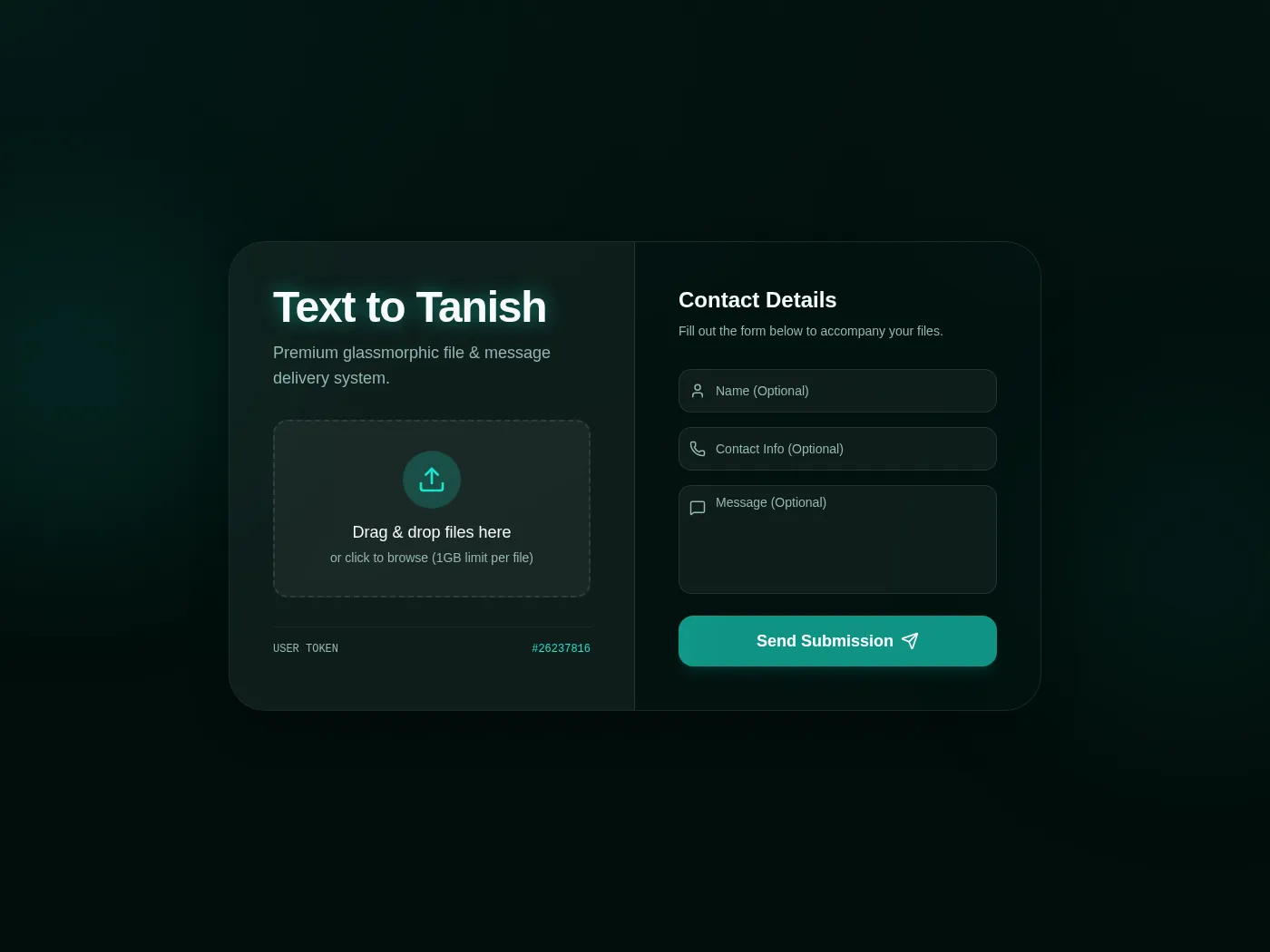 Text to Tanish Upload