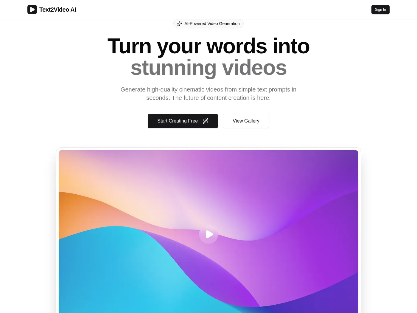 Text2Video AI