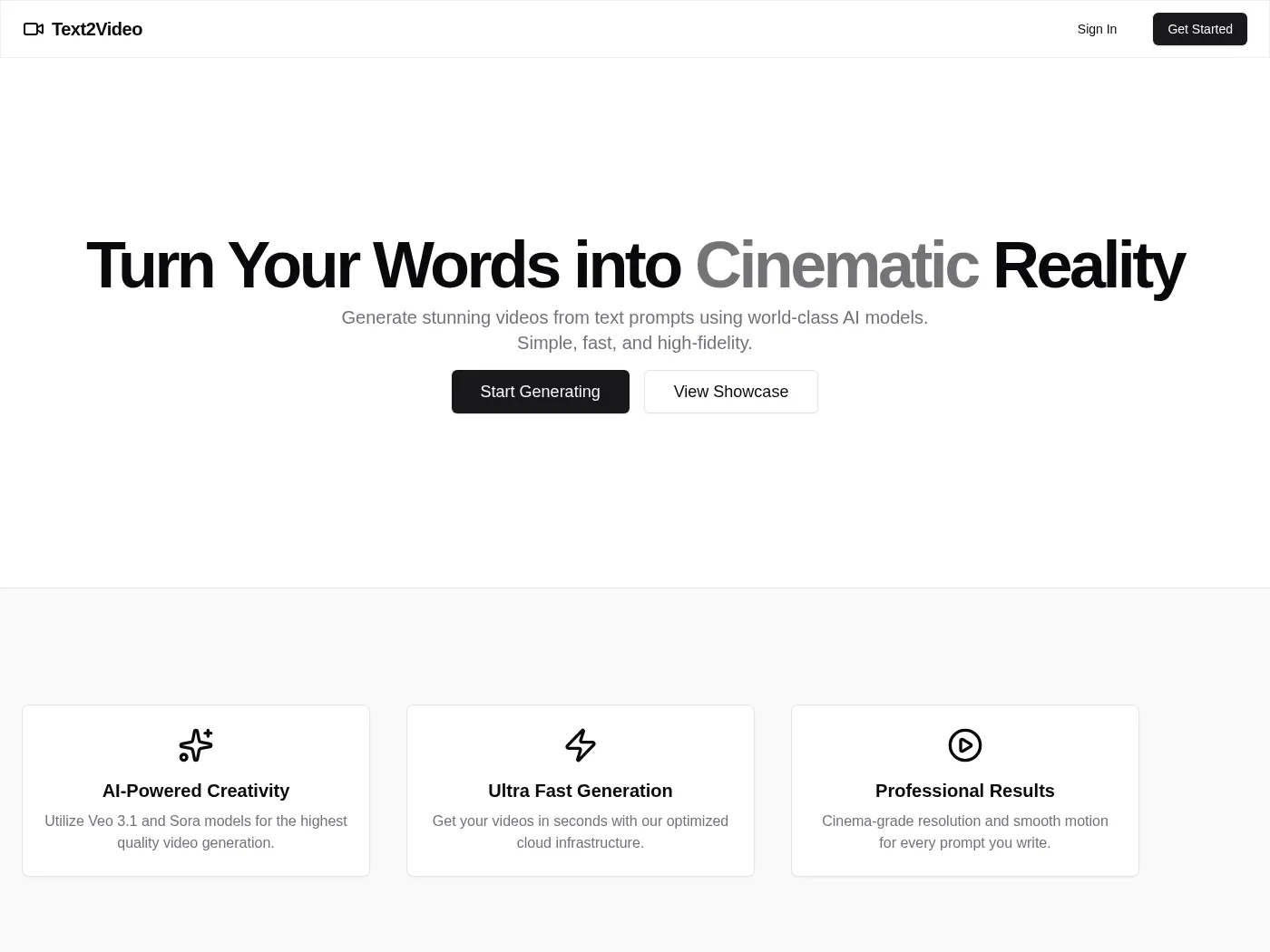 Text2Video Generator