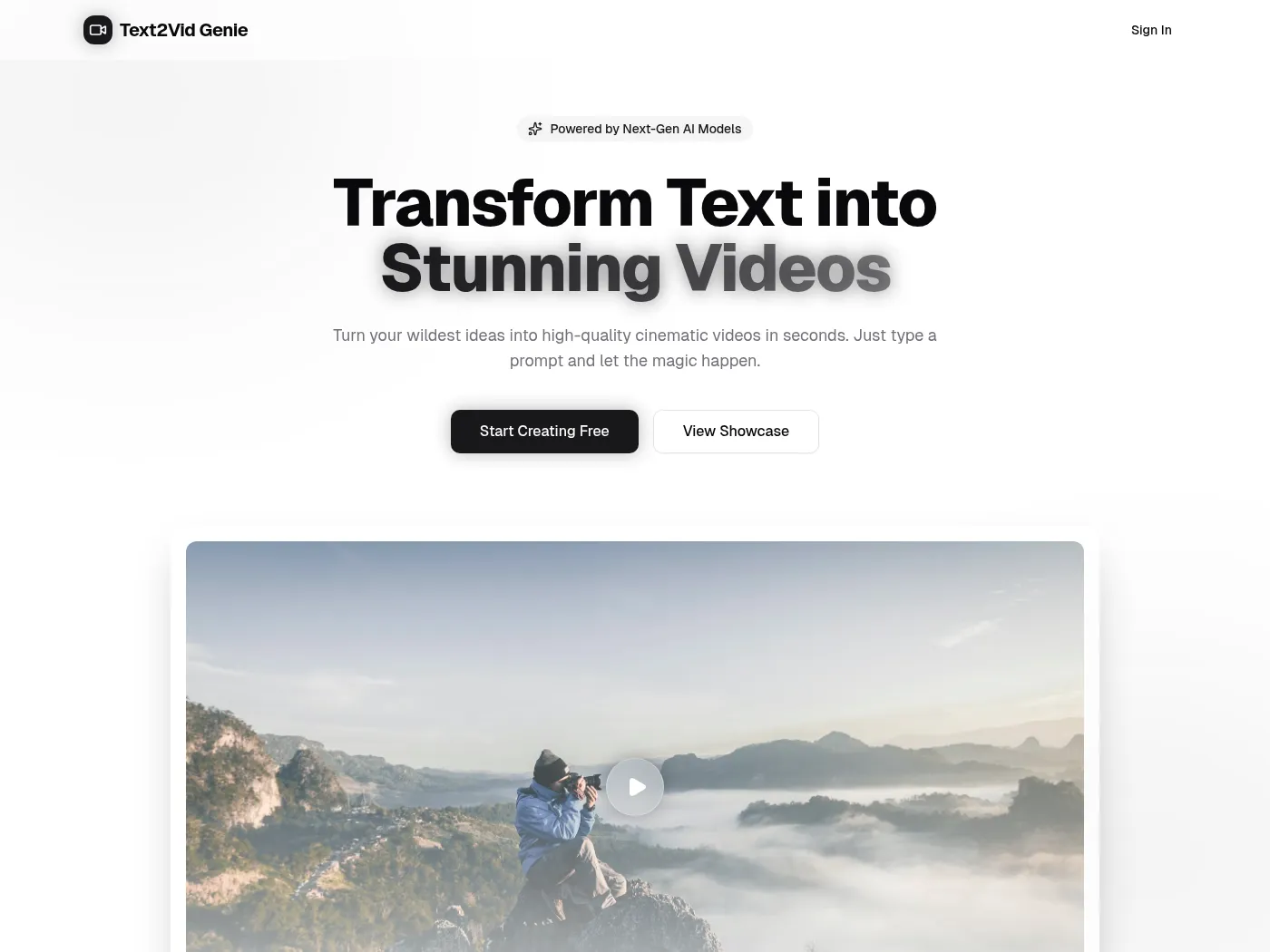 Text2Vid Genie