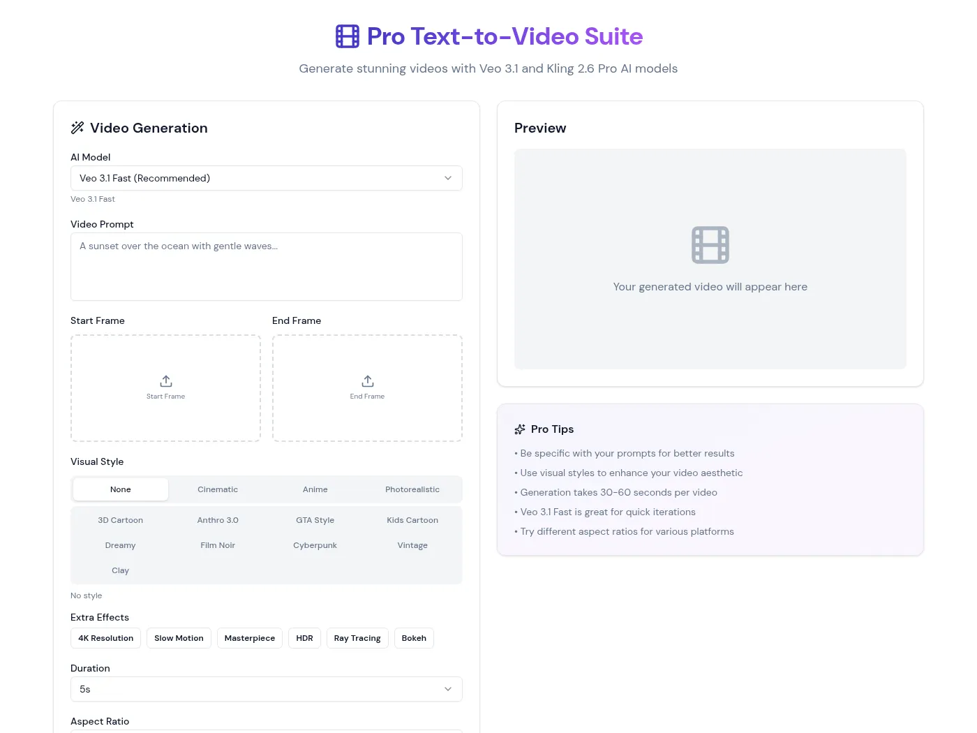 Pro Text-to-Video Suite