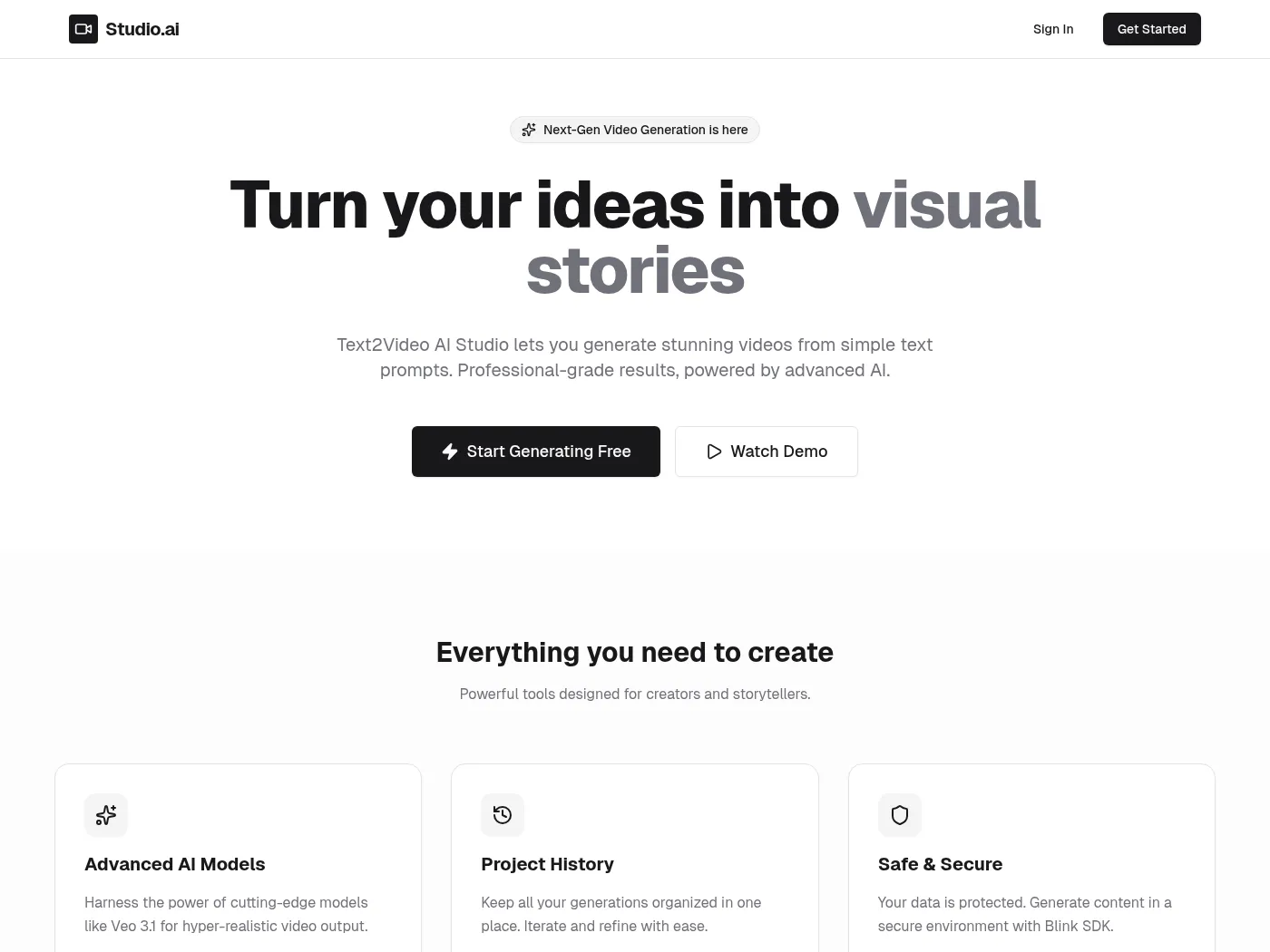 Text2Video AI Studio