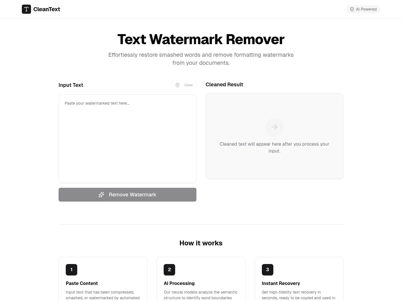 Text Watermark Remover