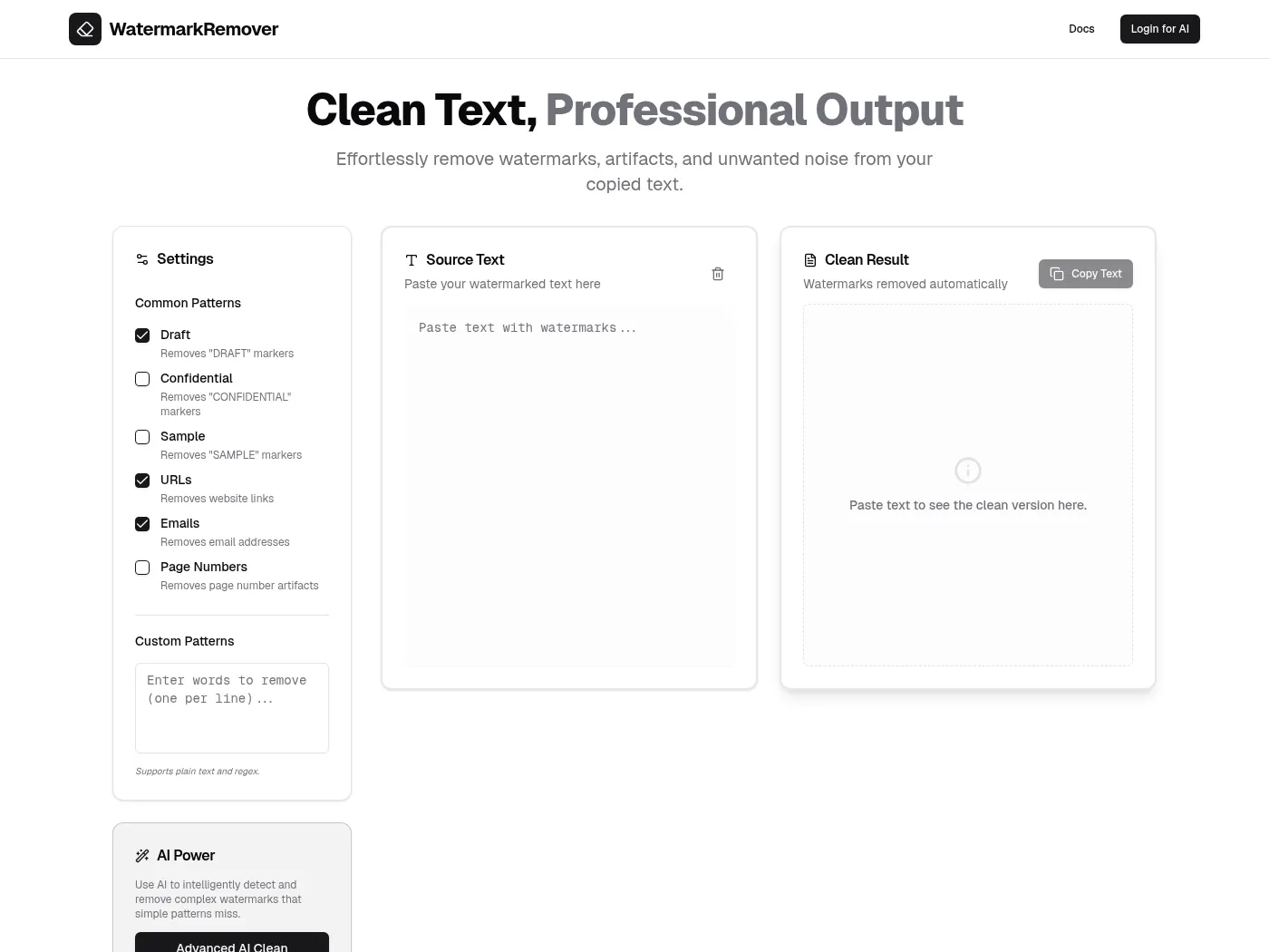 Watermark Remover Tool